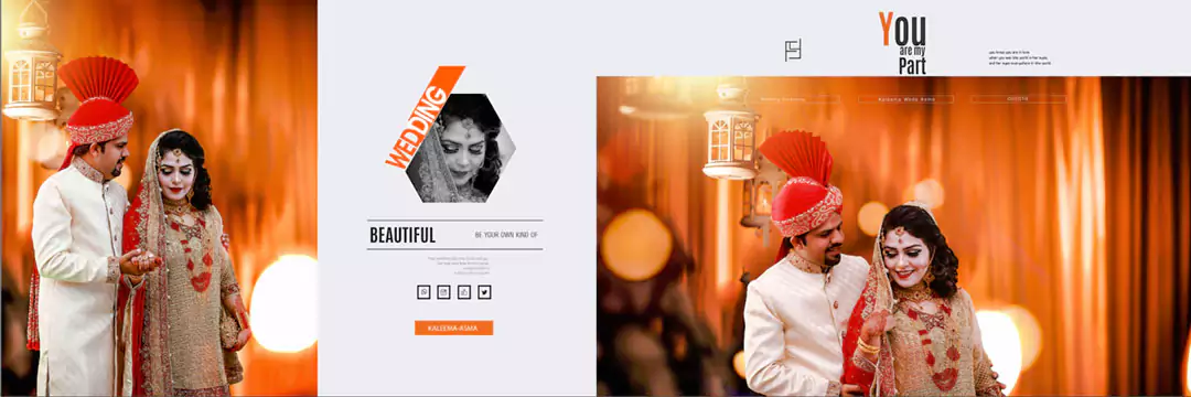 New bride and groom wedding album design 2021
